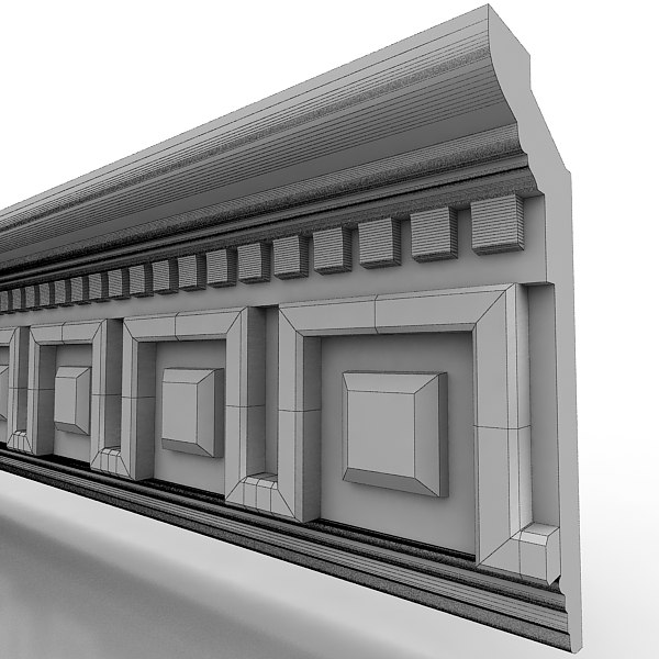 3d model cornice molding