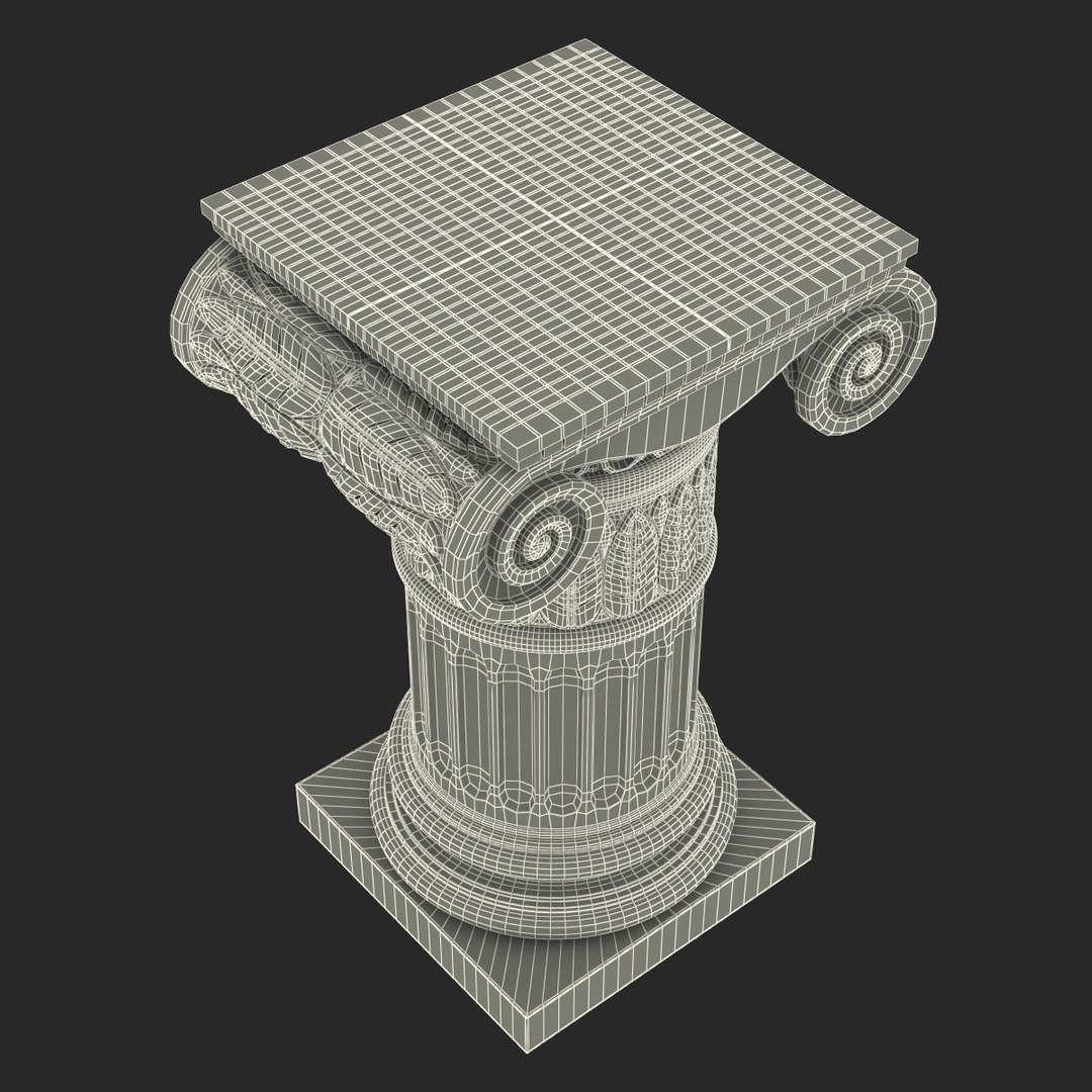 3ds max ionic order column pedestal