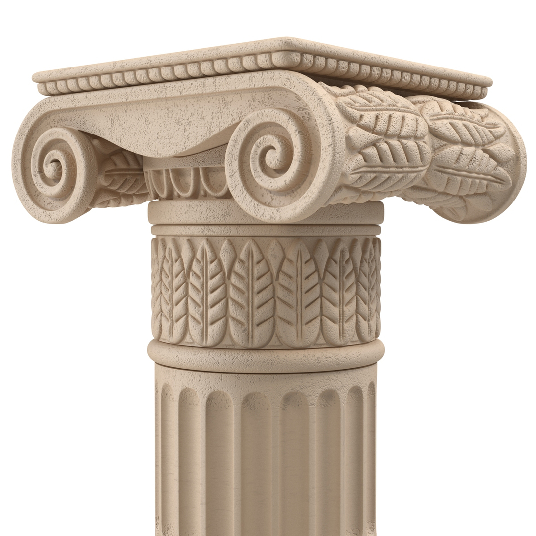 3ds max ionic order column pedestal