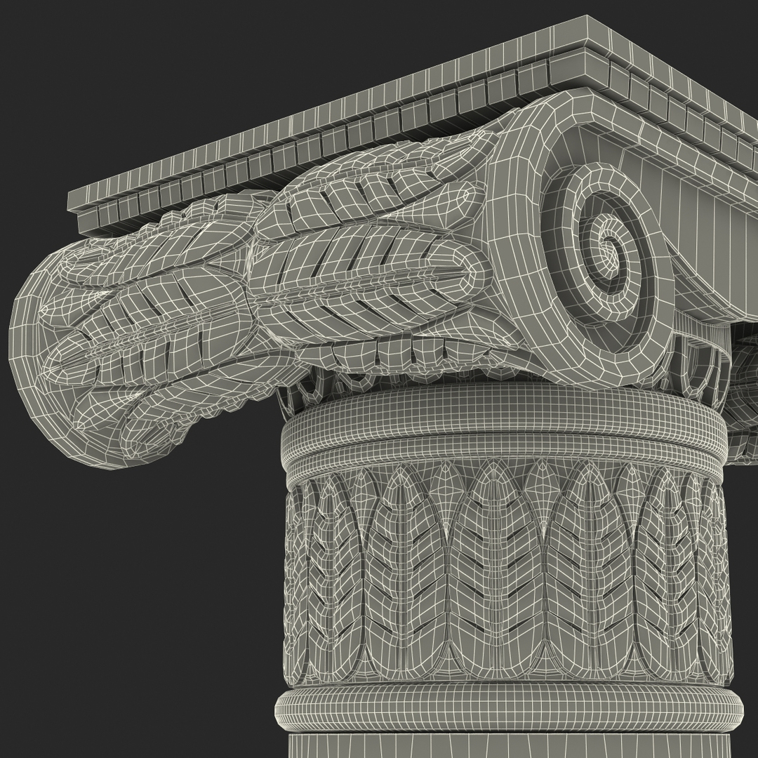 3ds max ionic order column pedestal