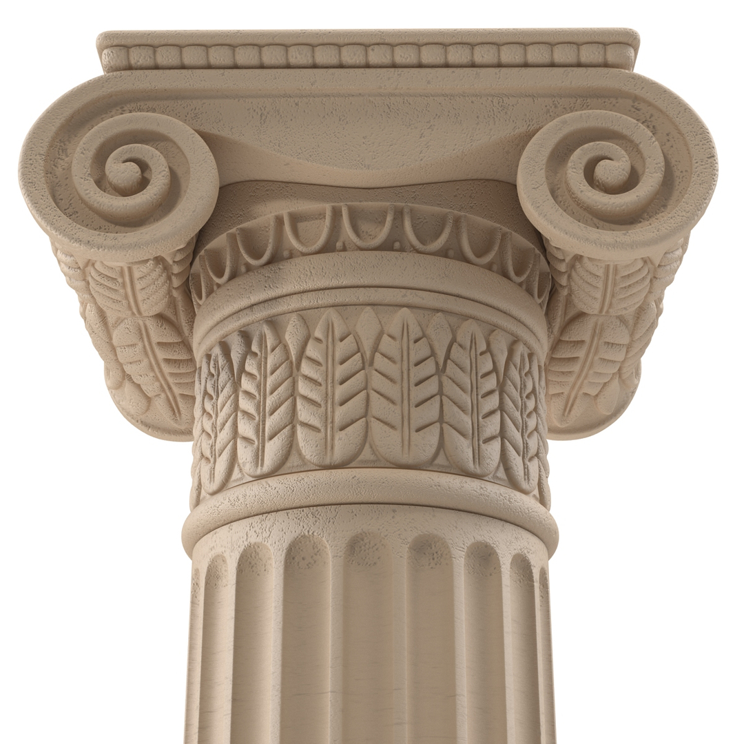 3ds max ionic order column pedestal