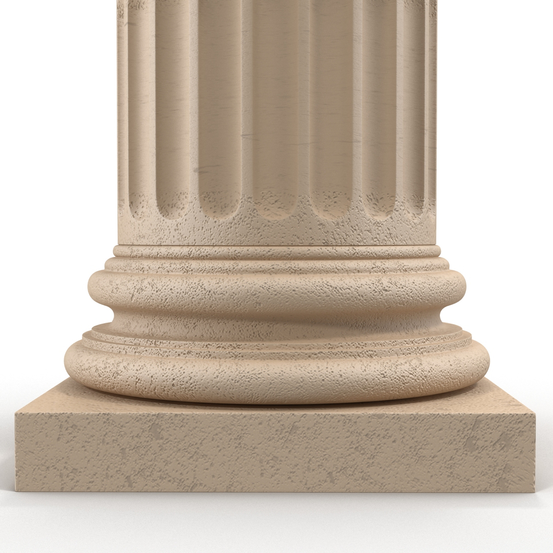 3ds max ionic order column pedestal