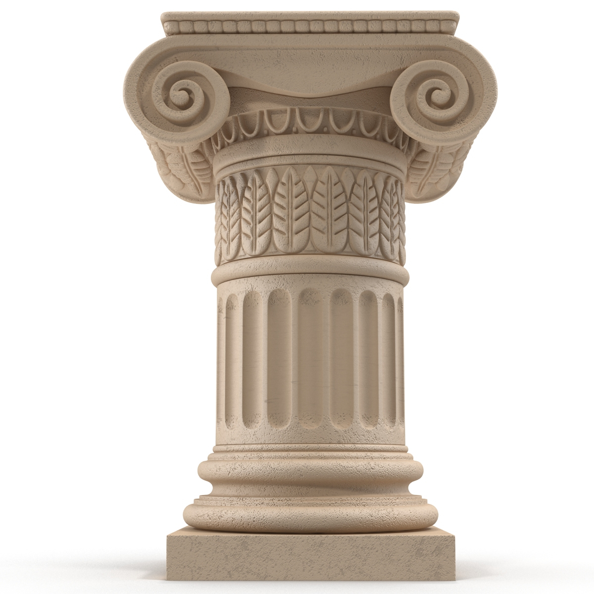 3ds max ionic order column pedestal