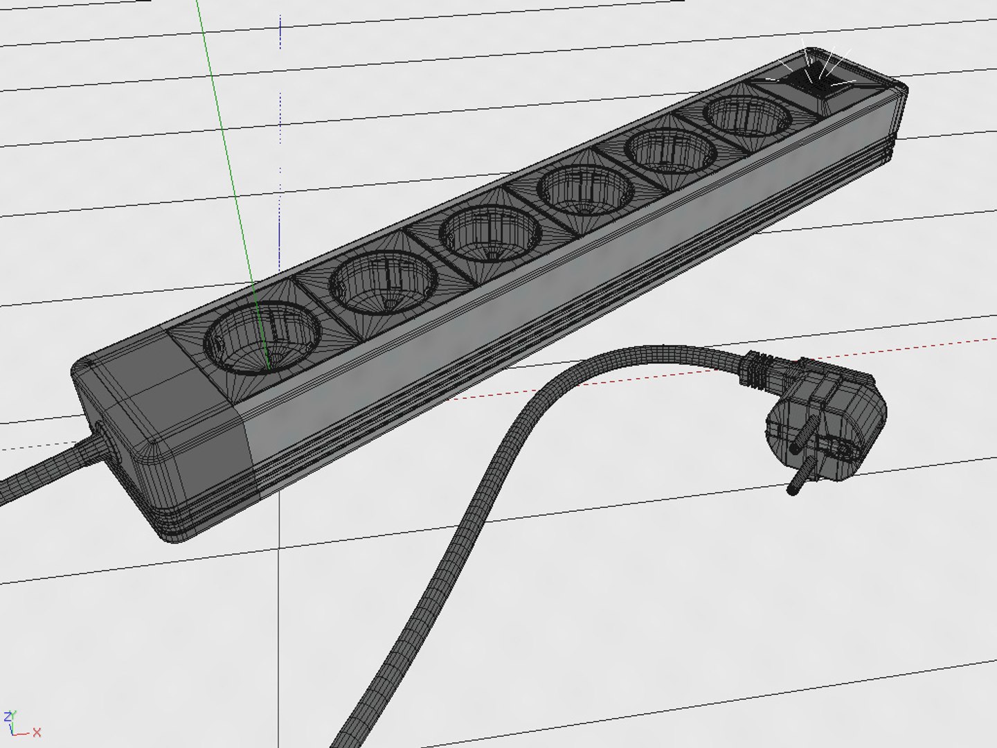 3d Power Strip Model