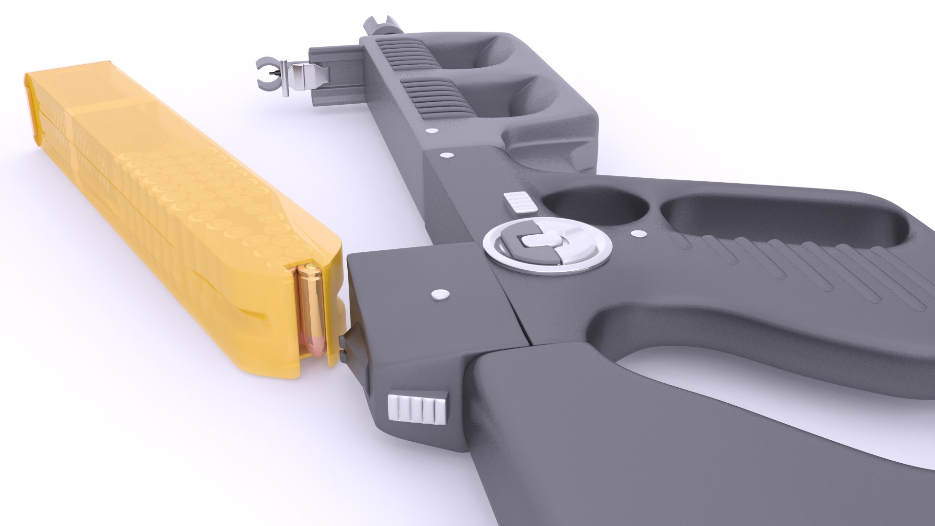 3d Model Of Submachine Gun Fn P100