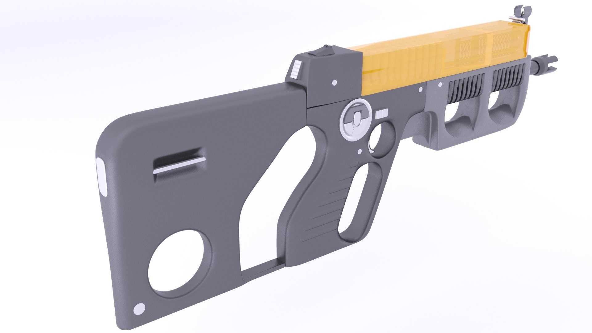 3d Model Of Submachine Gun Fn P100