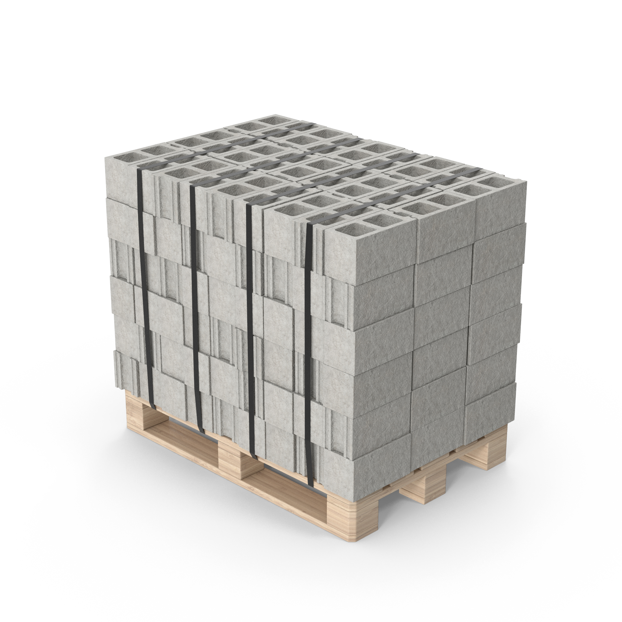 3D Cinder Blocks Stack On Pallet - TurboSquid 1989632
