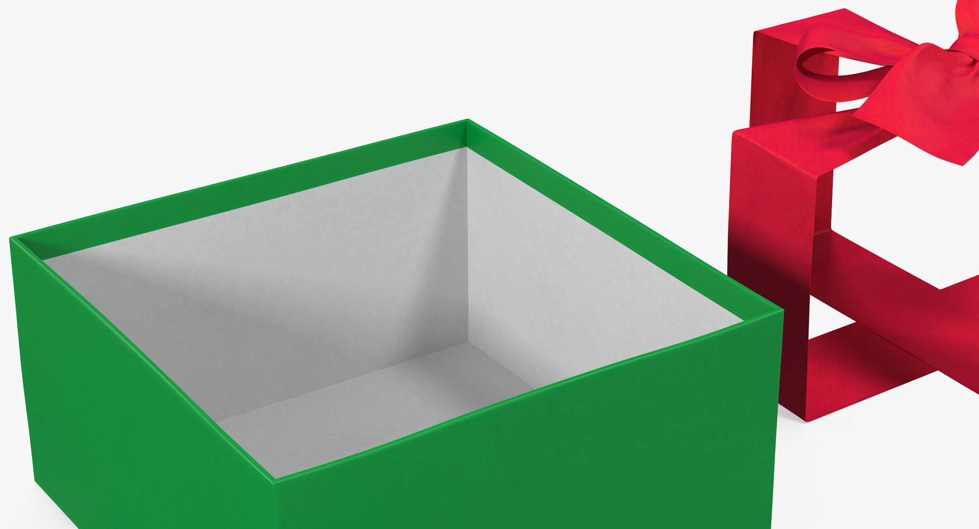 Gift box green 2 3D model - TurboSquid 1201238