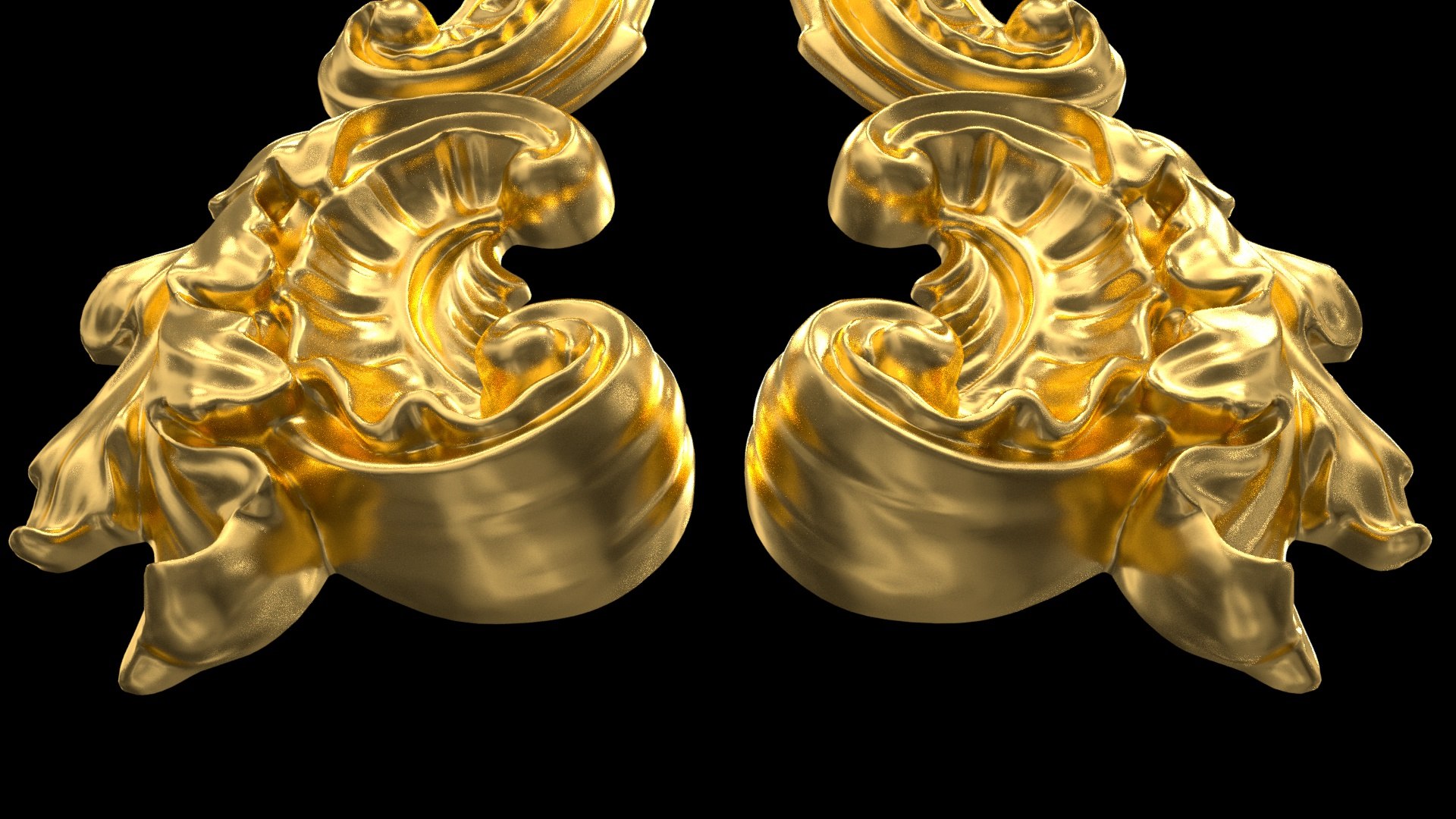 Plaster Decorative Bow DS488 3D Model - TurboSquid 2374588