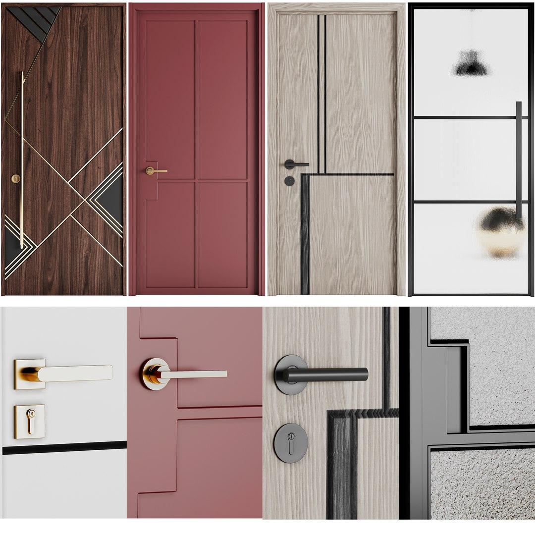 3D Set Modern Door 03 - TurboSquid 2078175