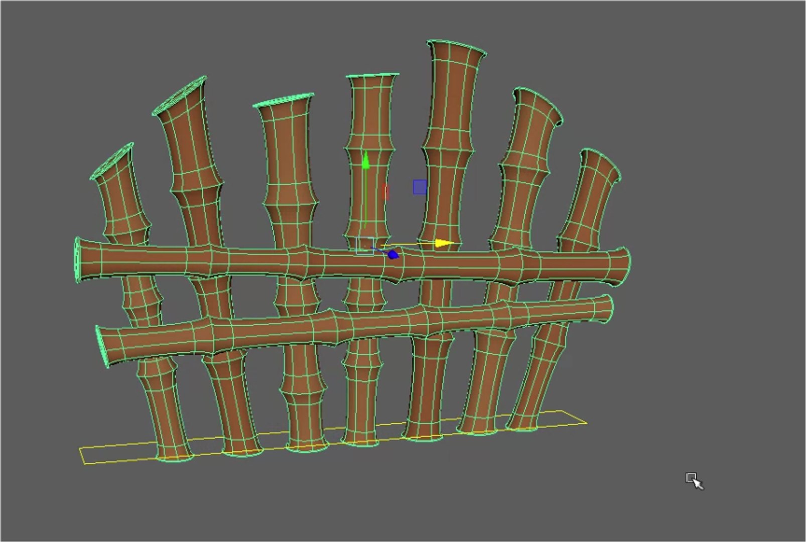 3D Cartoon Bamboo Fence Model - TurboSquid 1680672