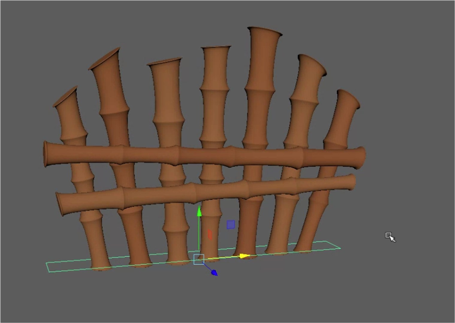 3D Cartoon Bamboo Fence Model - TurboSquid 1680672