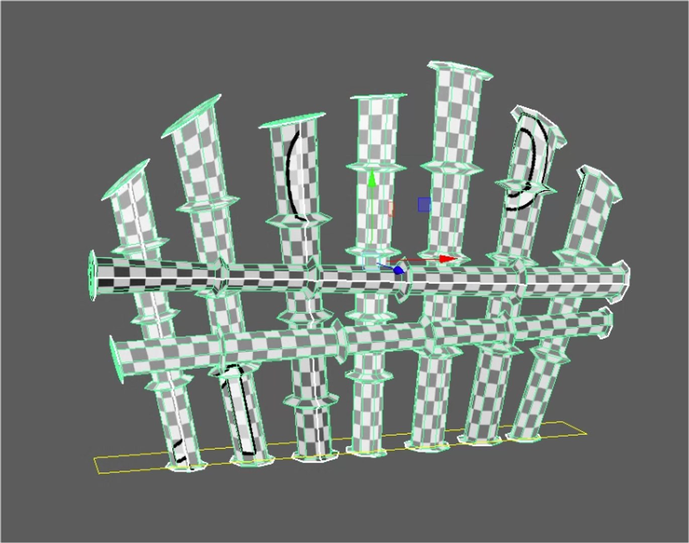 3D Cartoon Bamboo Fence Model - TurboSquid 1680672