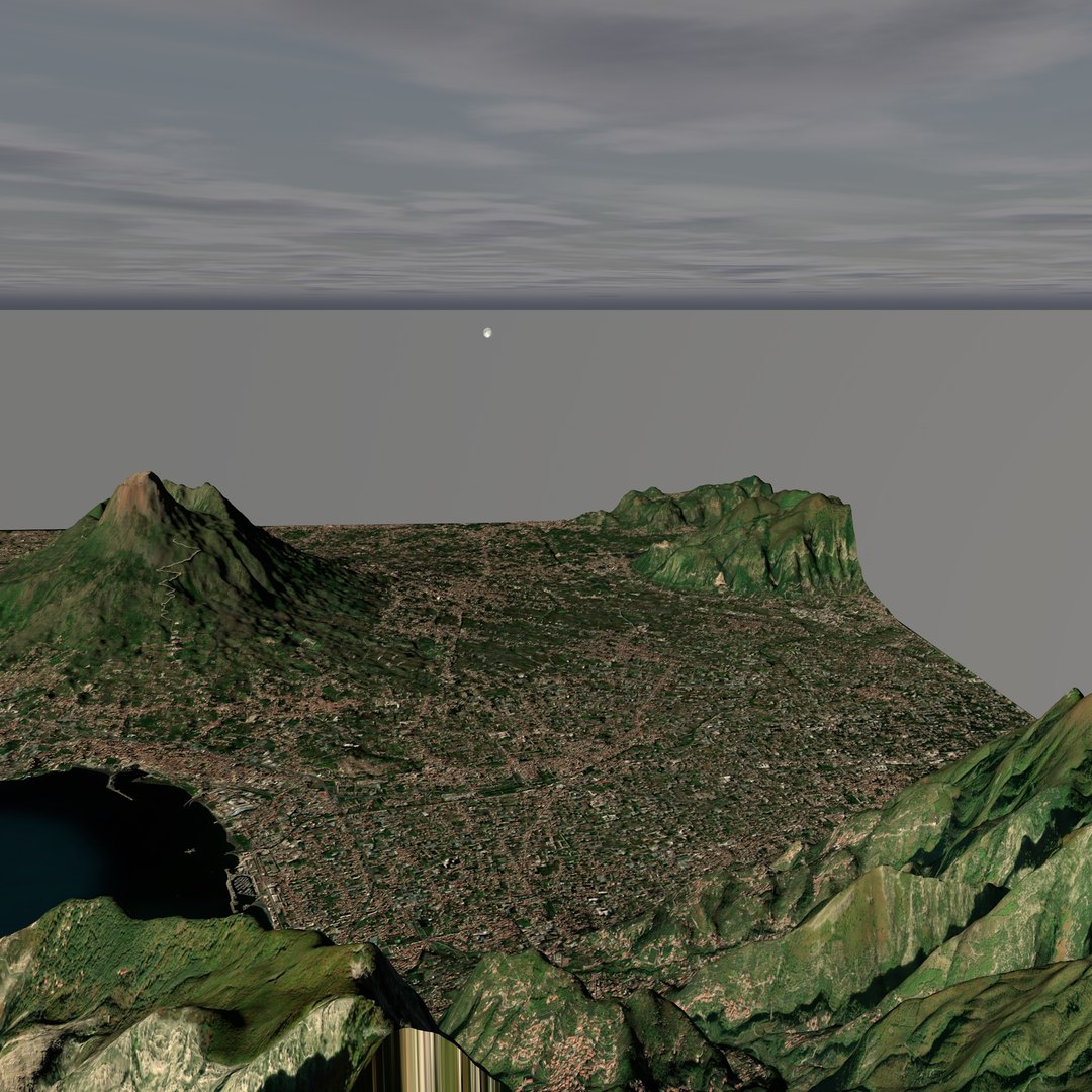 3D Relief Map Of Visuvius Volcano - TurboSquid 2160154