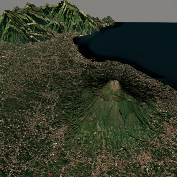 modelo 3d Mapa en relieve del volcán Visuvius - TurboSquid 2160154