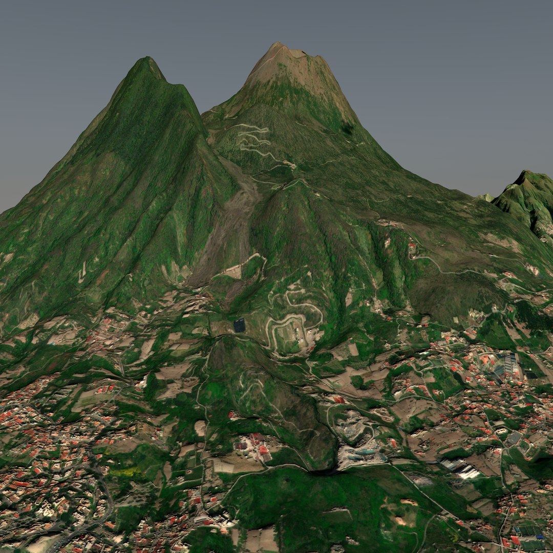 3D Relief Map Of Visuvius Volcano - TurboSquid 2160154