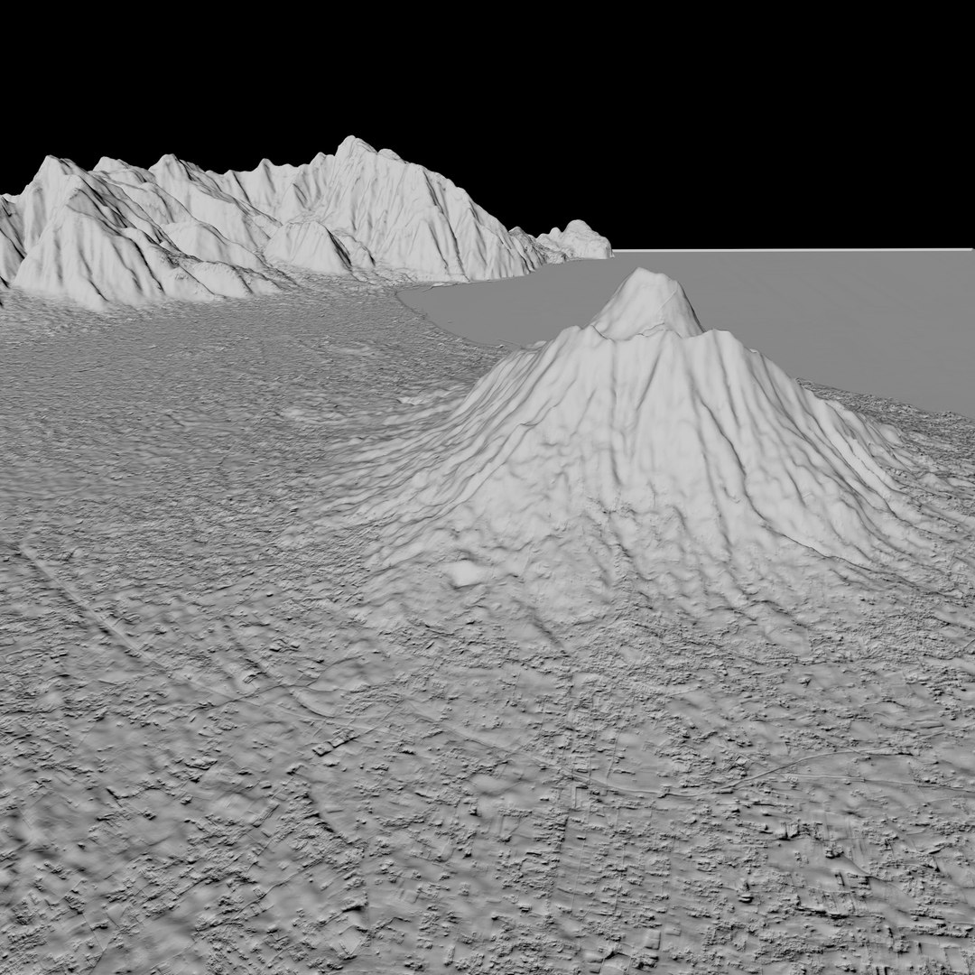 3D Relief Map Of Visuvius Volcano - TurboSquid 2160154