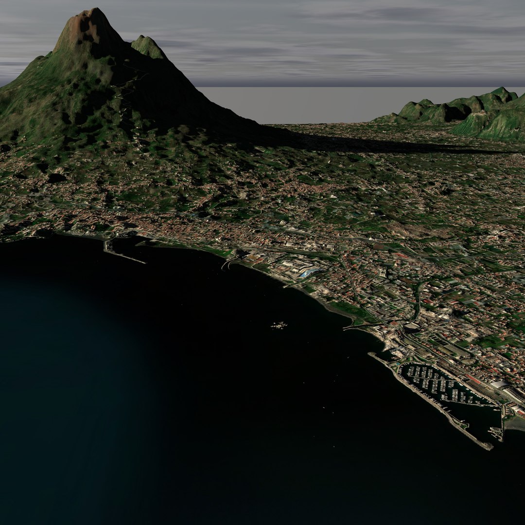 3D Relief Map Of Visuvius Volcano - TurboSquid 2160154