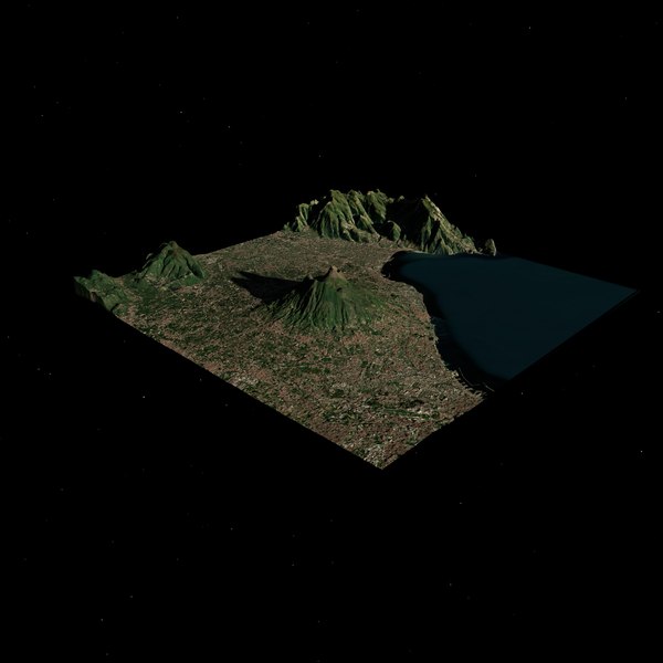 modelo 3d Mapa en relieve del volcán Visuvius - TurboSquid 2160154