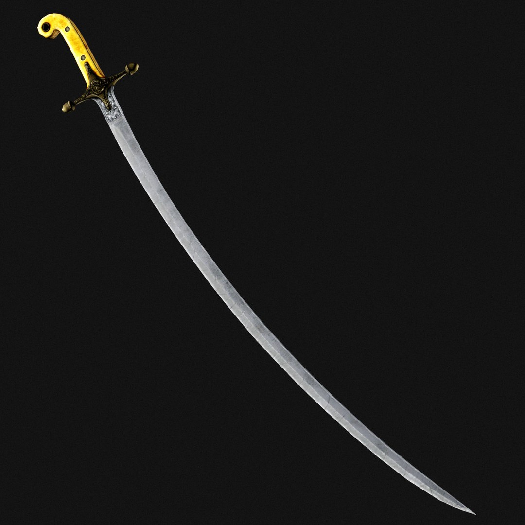 Old Worn Mameluke Sword 3d Max