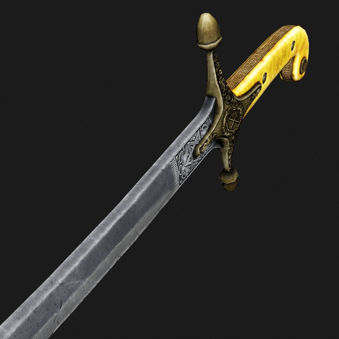 Old Worn Mameluke Sword 3d Max