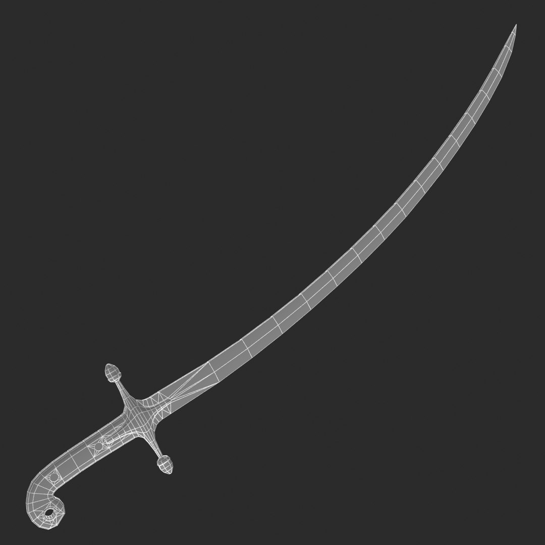 Old Worn Mameluke Sword 3d Max