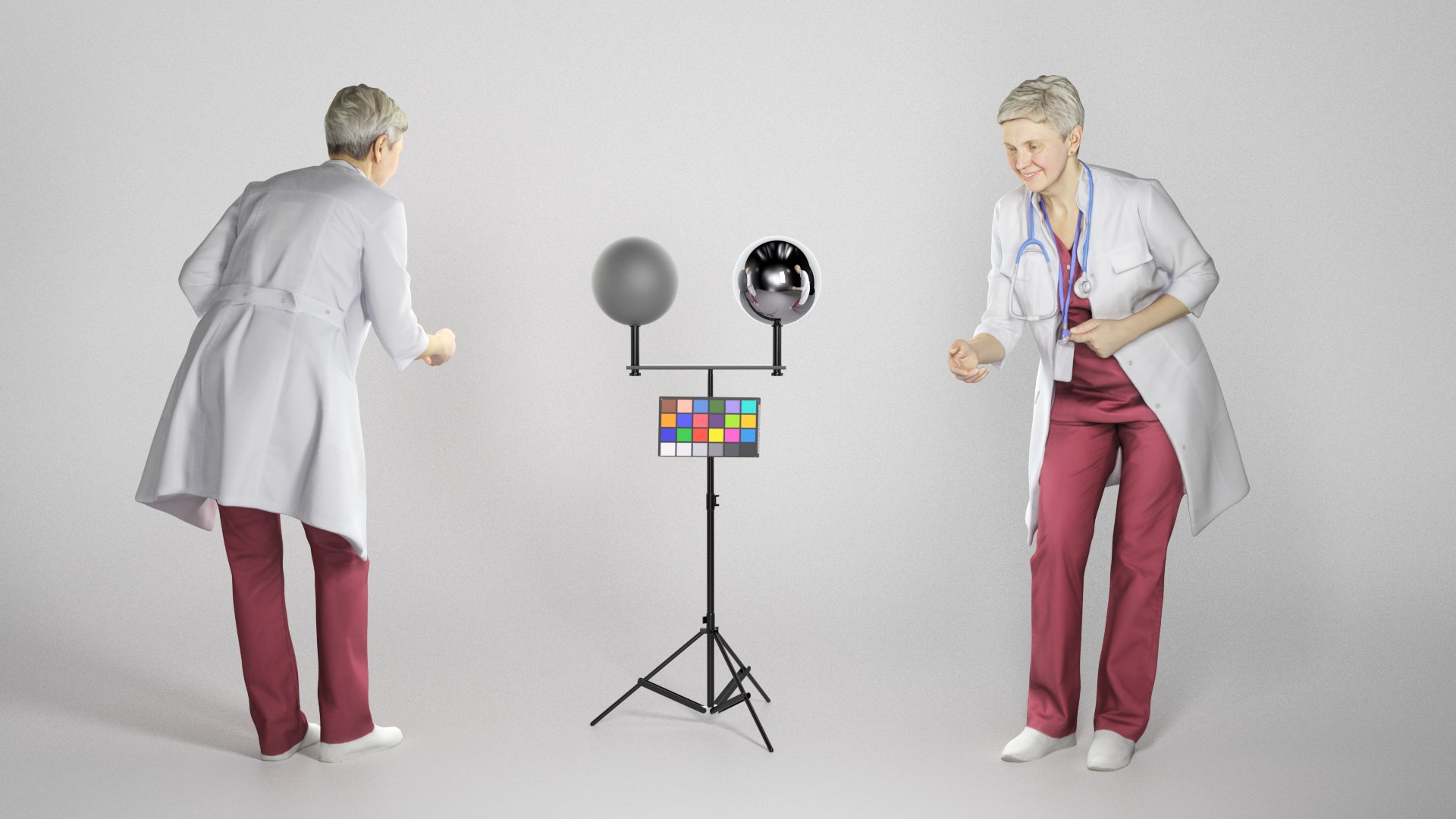 3D Female Doctor Bending Over 268 - TurboSquid 1929125