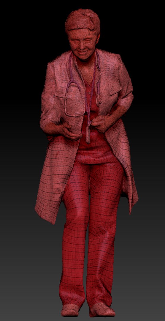 3D Female Doctor Bending Over 268 - TurboSquid 1929125