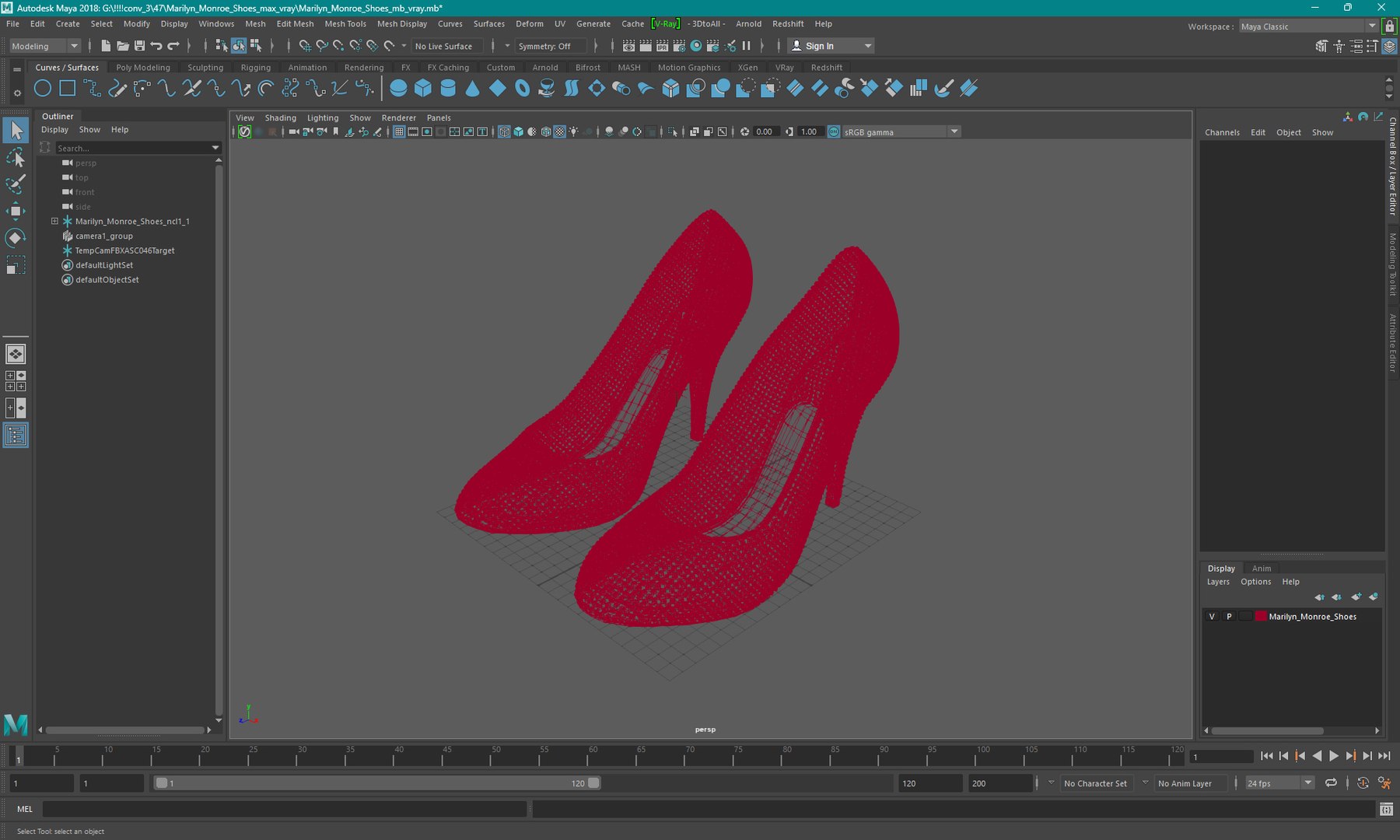 Marilyn Monroe Shoes 3D Model - TurboSquid 2359886