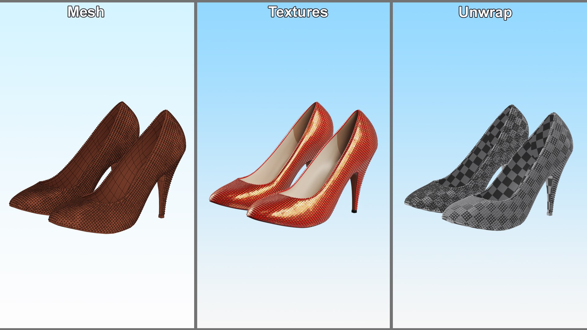 Marilyn Monroe Shoes 3D Model - TurboSquid 2359886