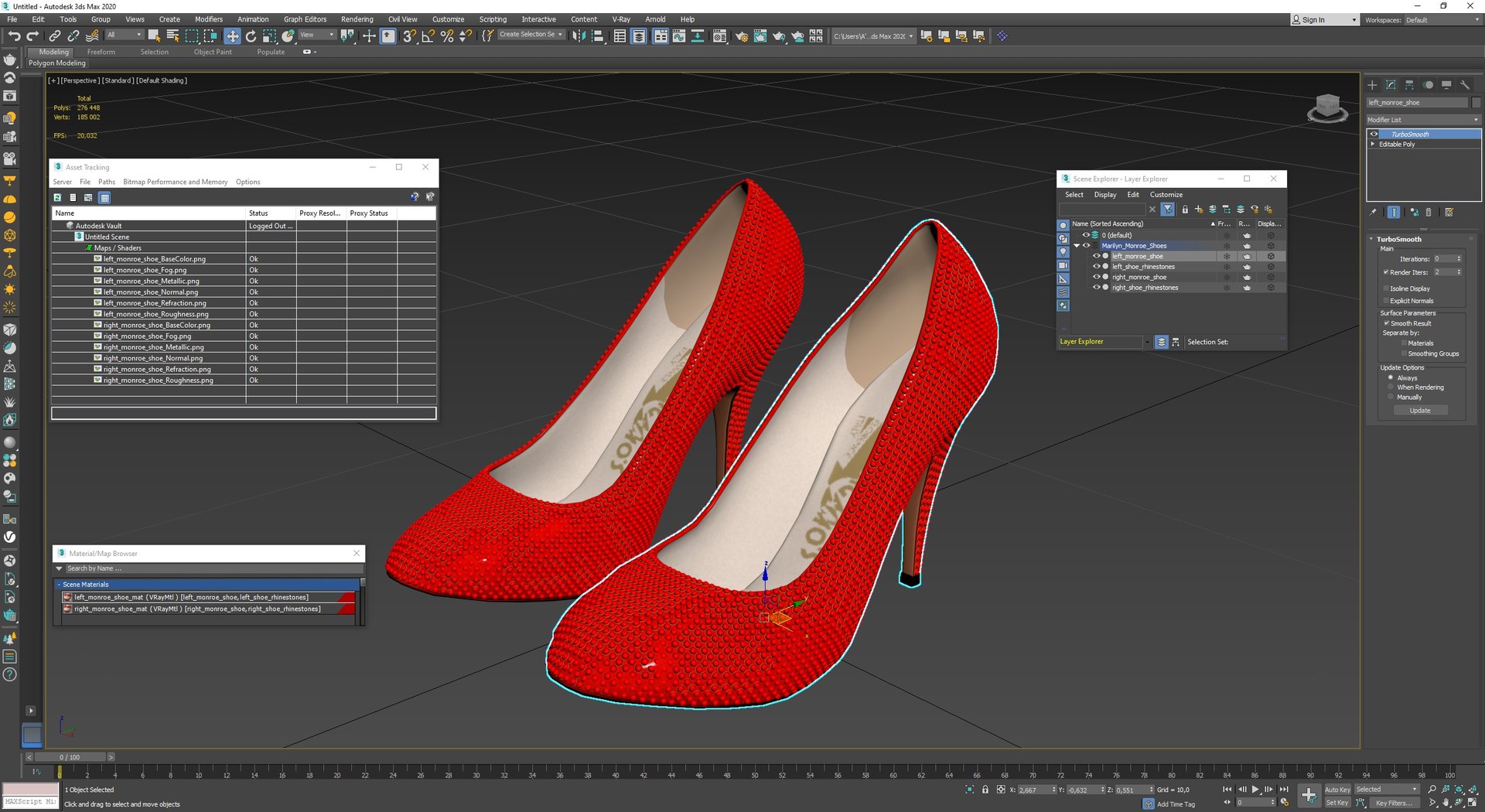 Marilyn Monroe Shoes 3D Model - TurboSquid 2359886