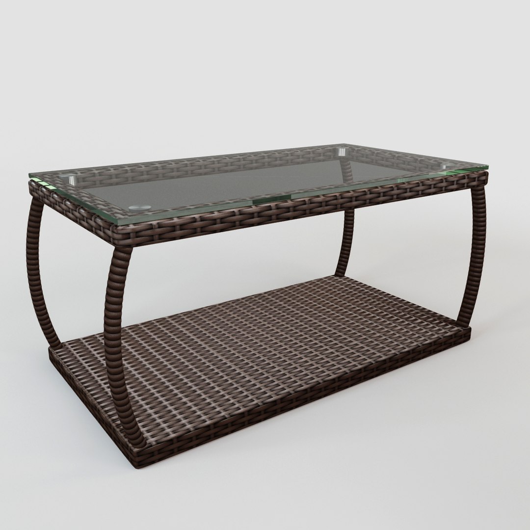3d Table Rattan Model