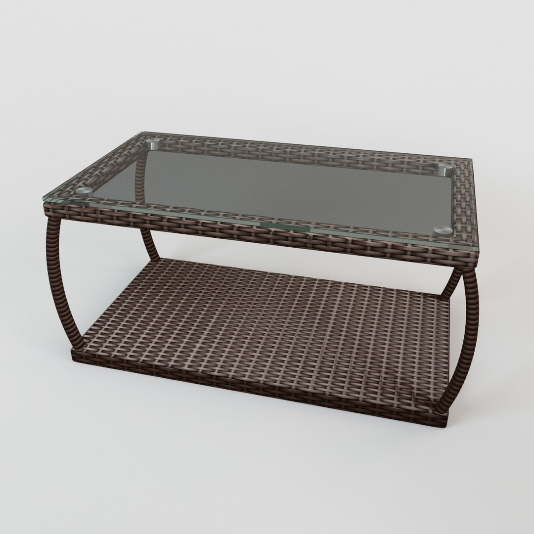 3d Table Rattan Model
