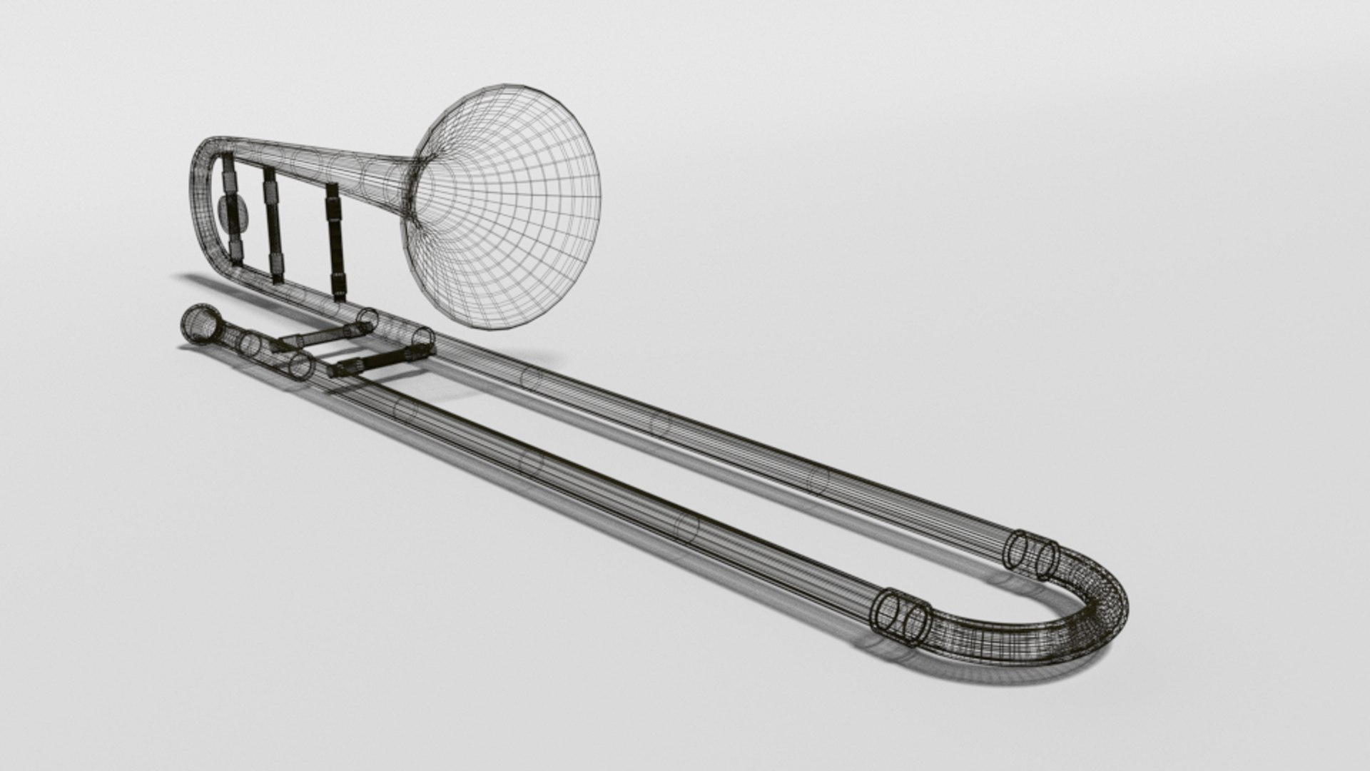Trombone Cartoon Model - TurboSquid 1506746