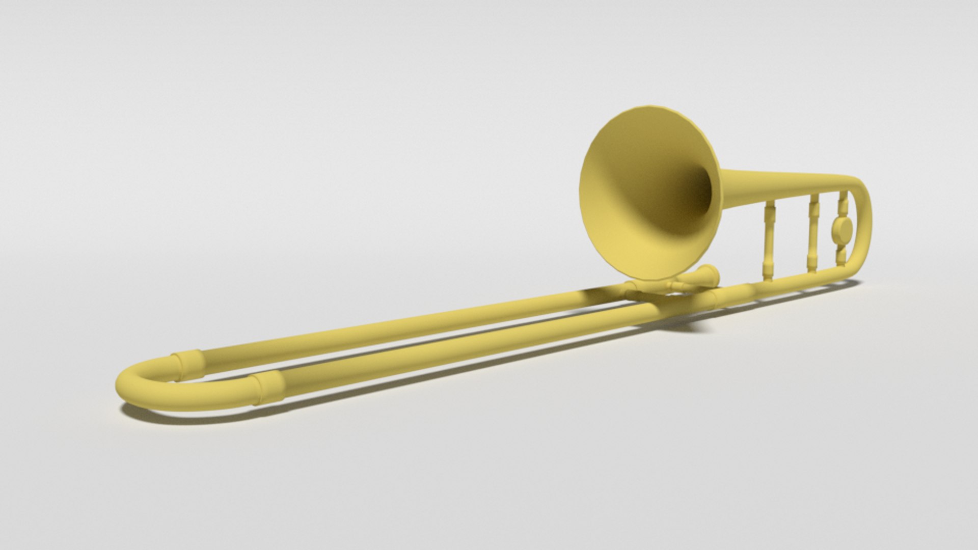Trombone Cartoon Model - TurboSquid 1506746