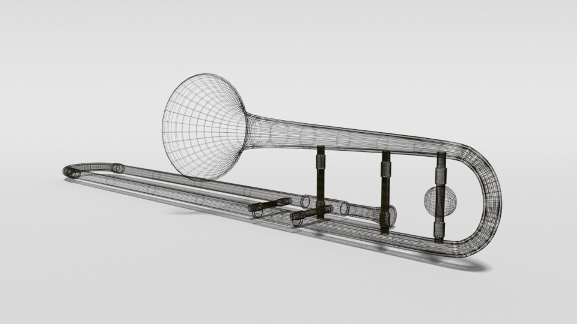 Trombone Cartoon Model - TurboSquid 1506746