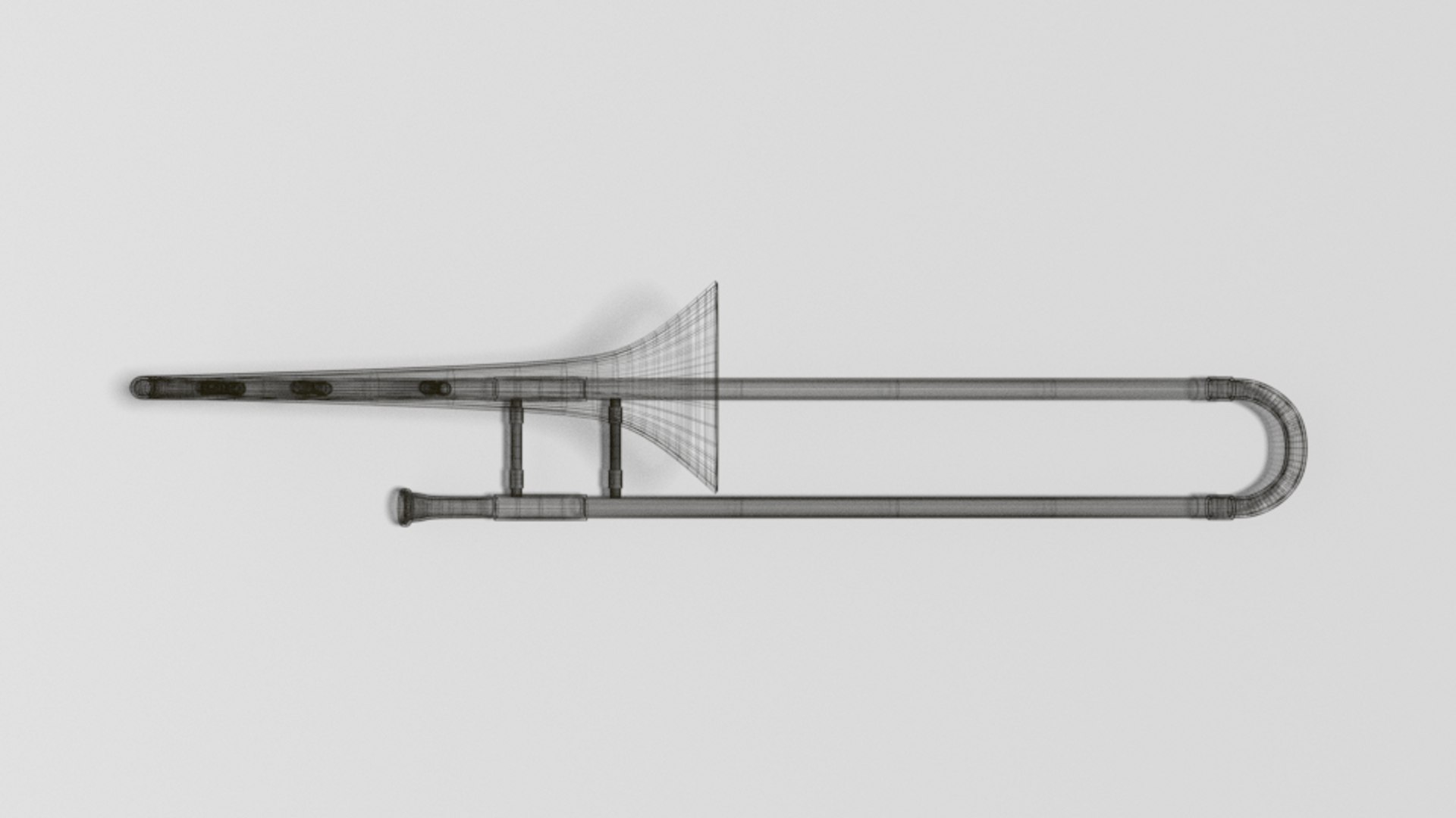 Trombone Cartoon Model - TurboSquid 1506746