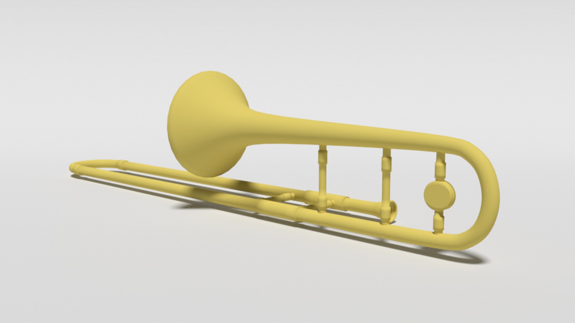 Trombone Cartoon Model - TurboSquid 1506746