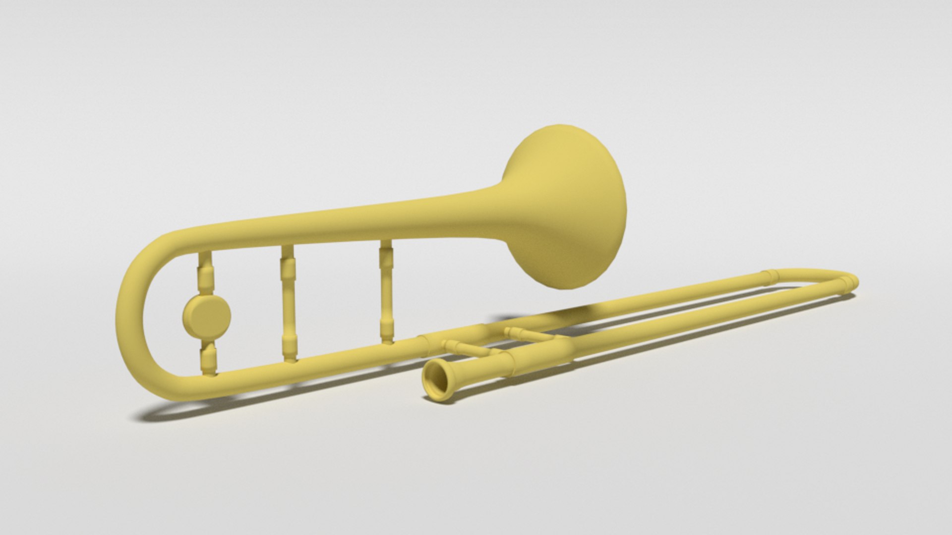 Trombone Cartoon Model - TurboSquid 1506746