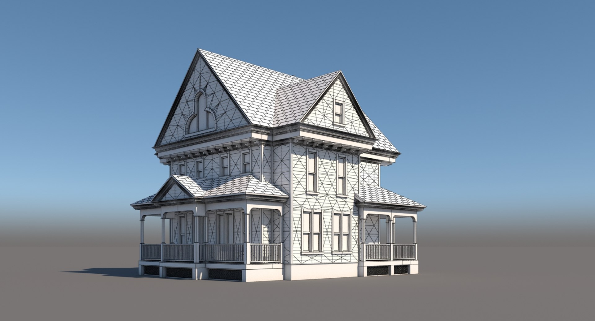 3d model mansion realistic
