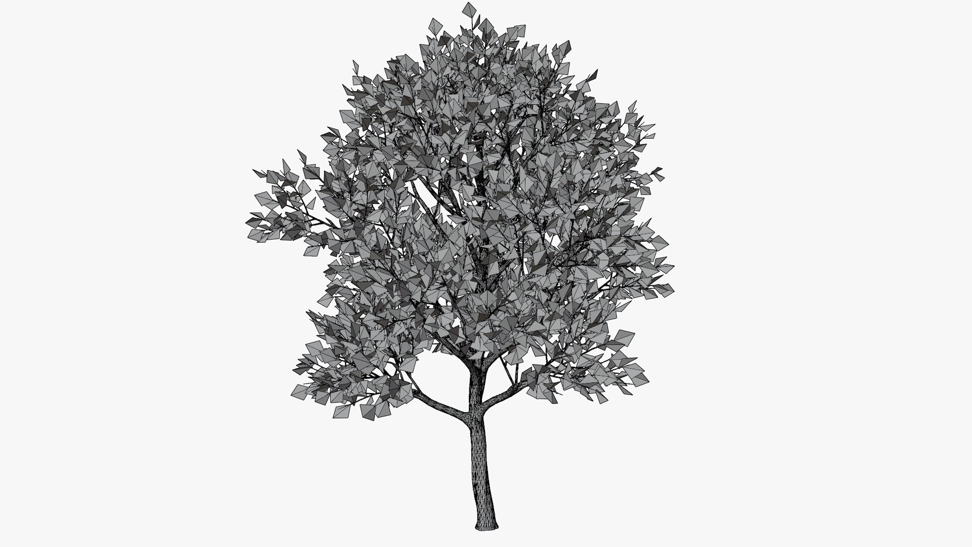 Stylized Cartoon Maple Tree With Red Leaves Model - TurboSquid 2083059