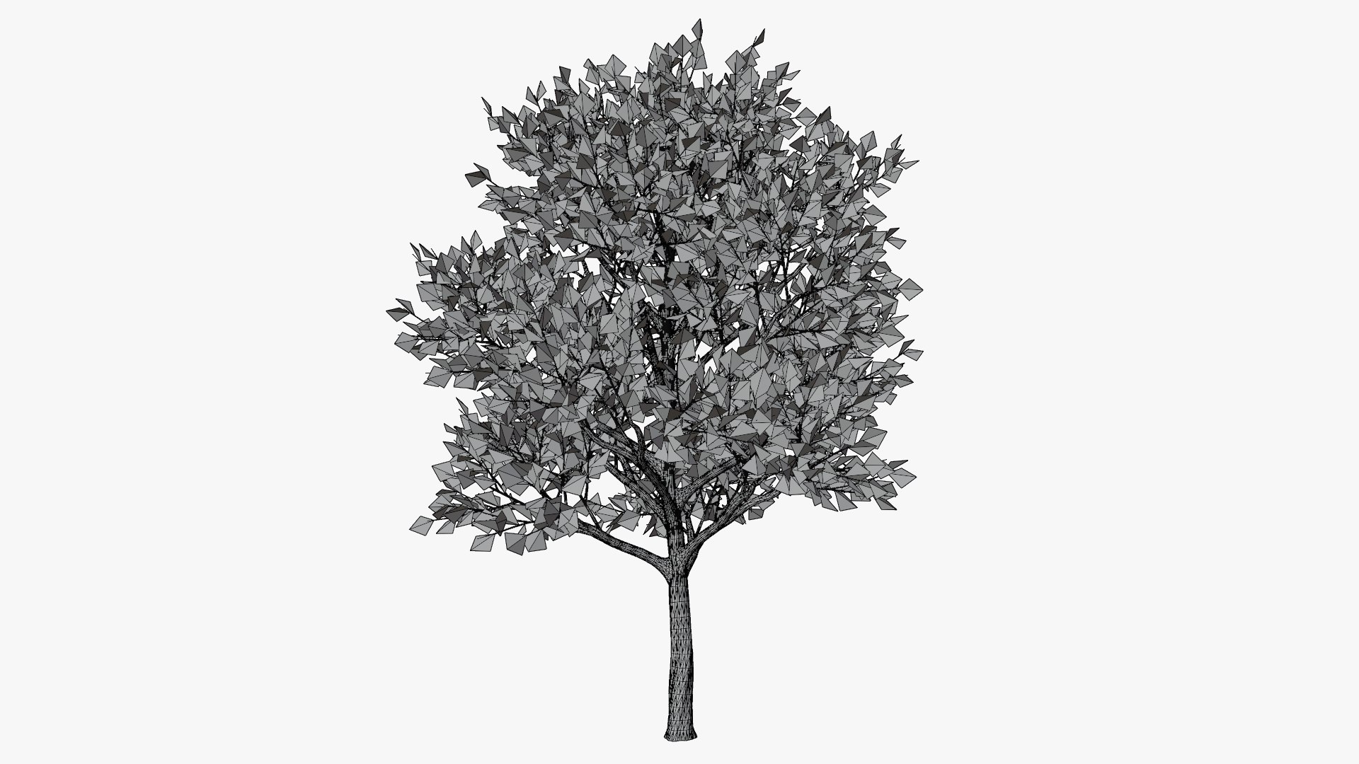 Stylized Cartoon Maple Tree With Red Leaves Model - TurboSquid 2083059