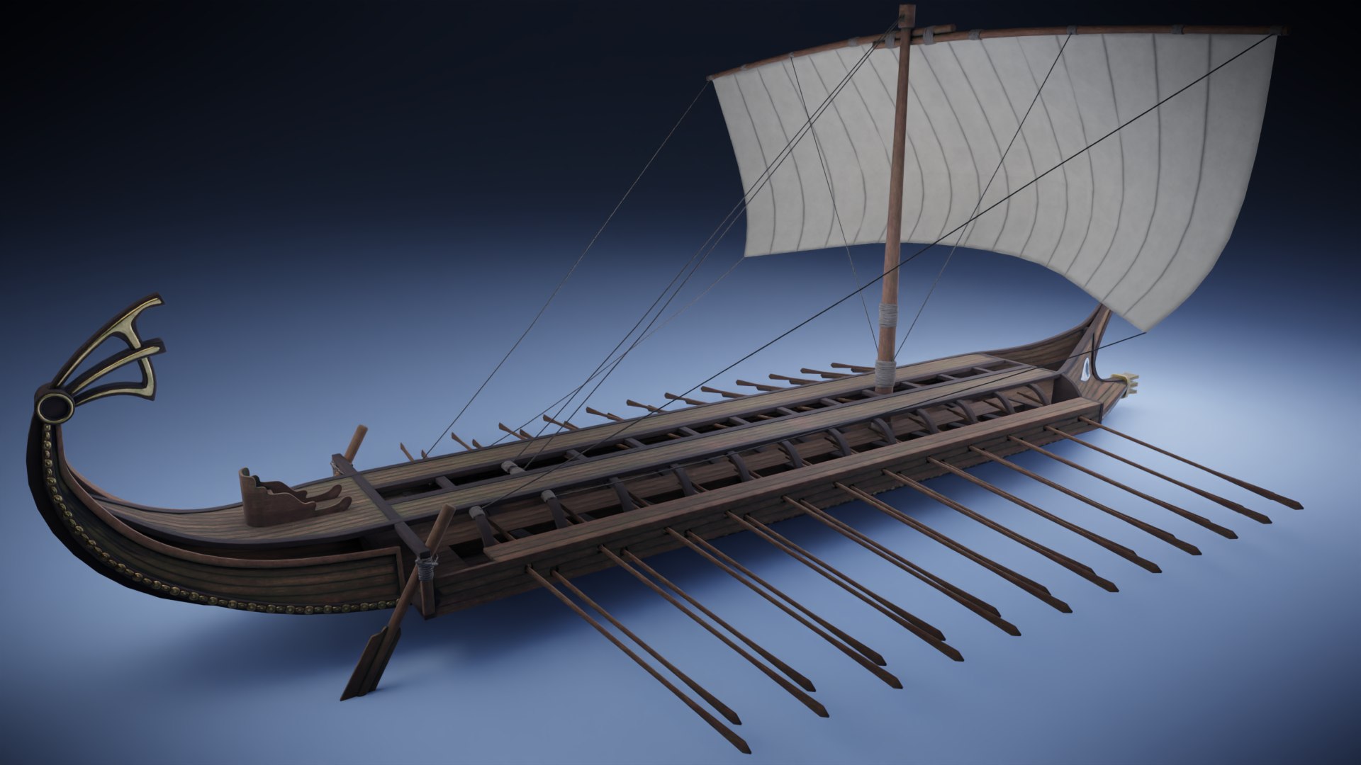 Bireme 3D - TurboSquid 2008111