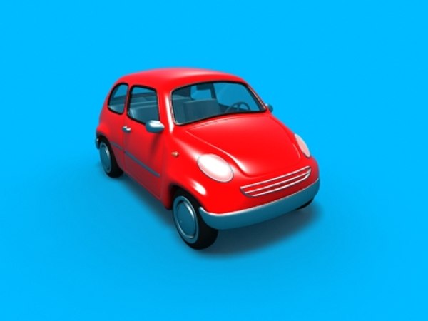 3d custom car fiat 500 model