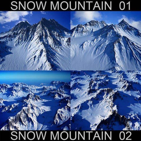 mountain terrain landscape snow 3d model