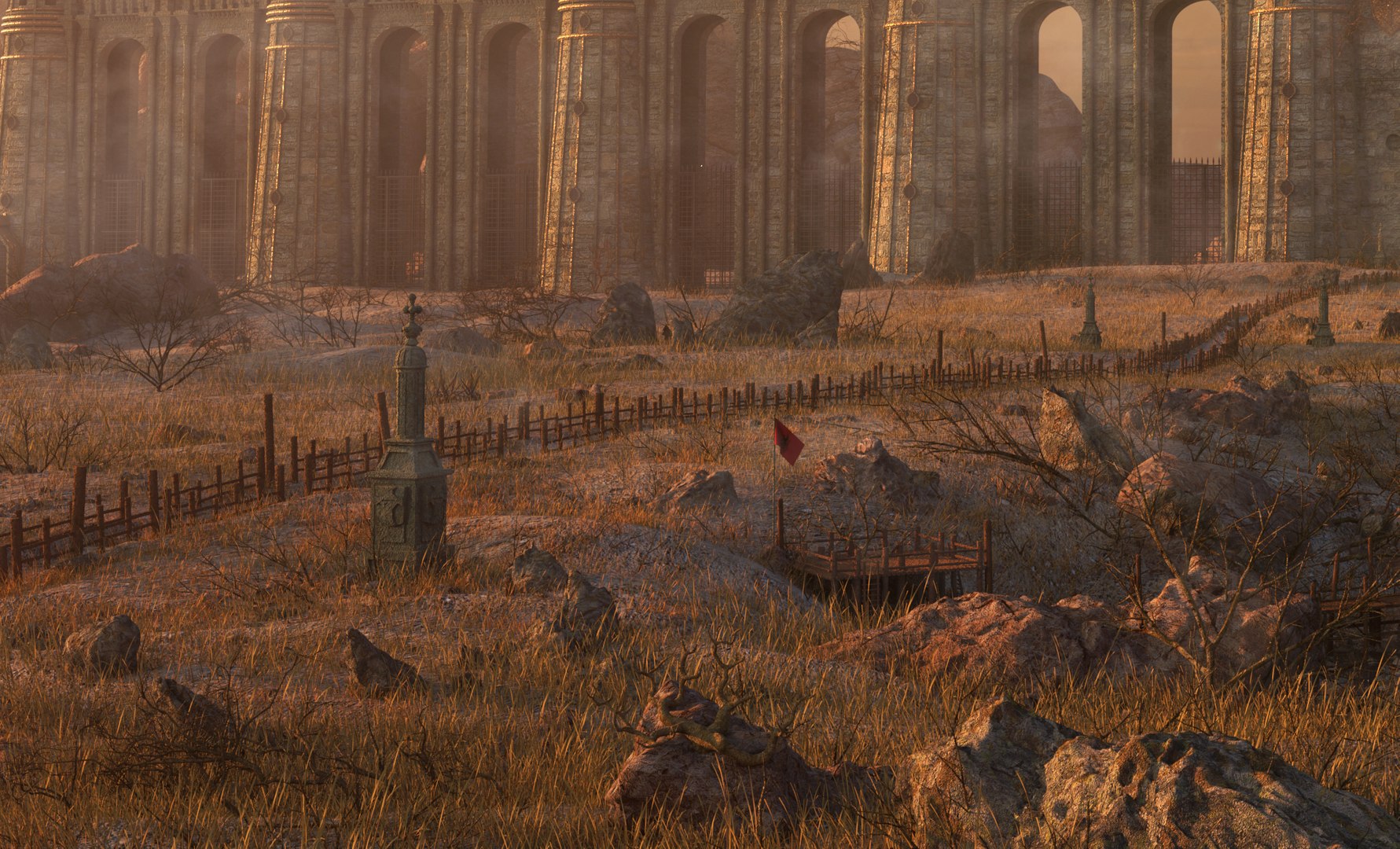 Fantasy Ancient Wall Gate 3D - TurboSquid 2235159