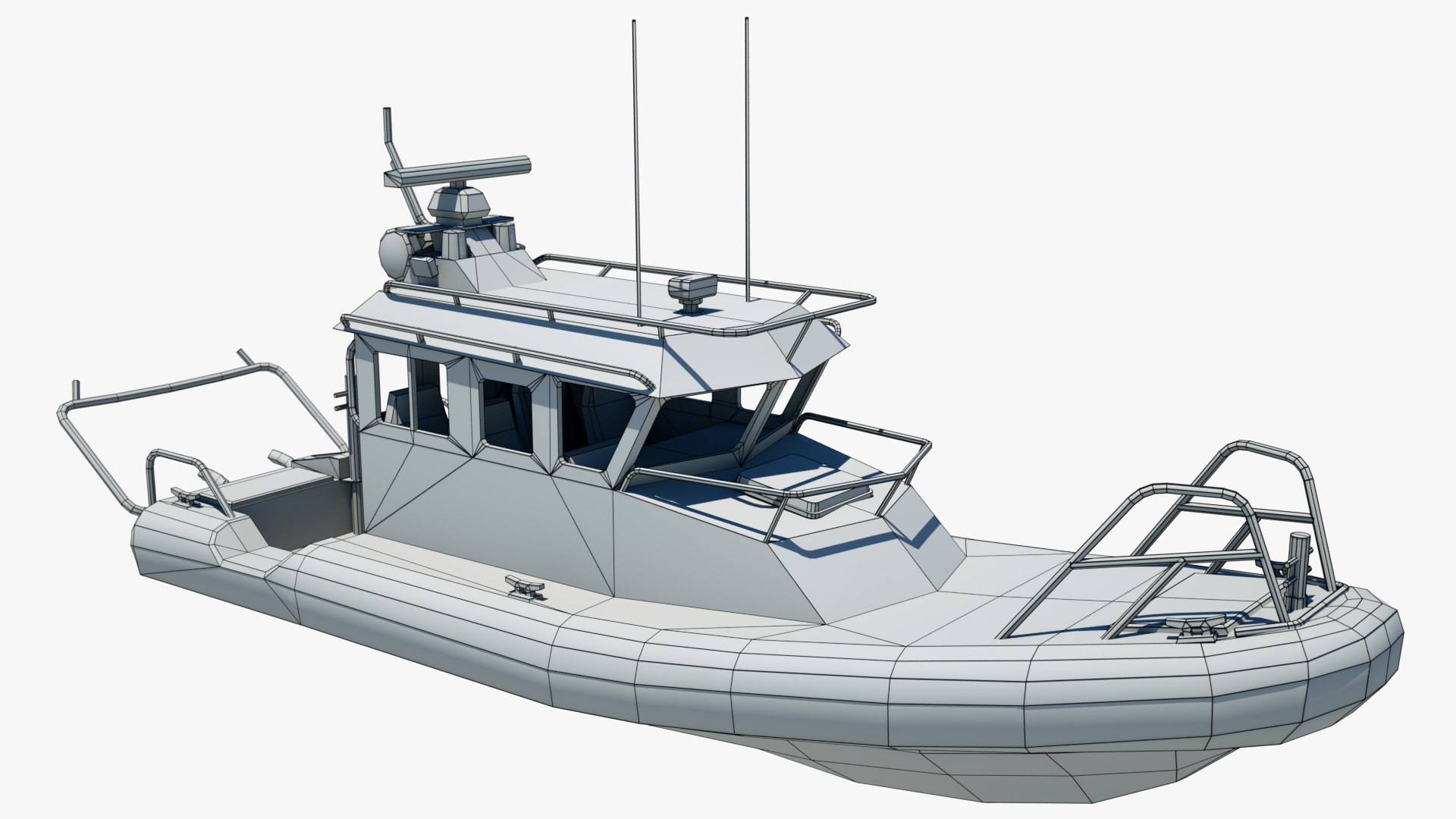 3d Patrol Police Boat New York Model