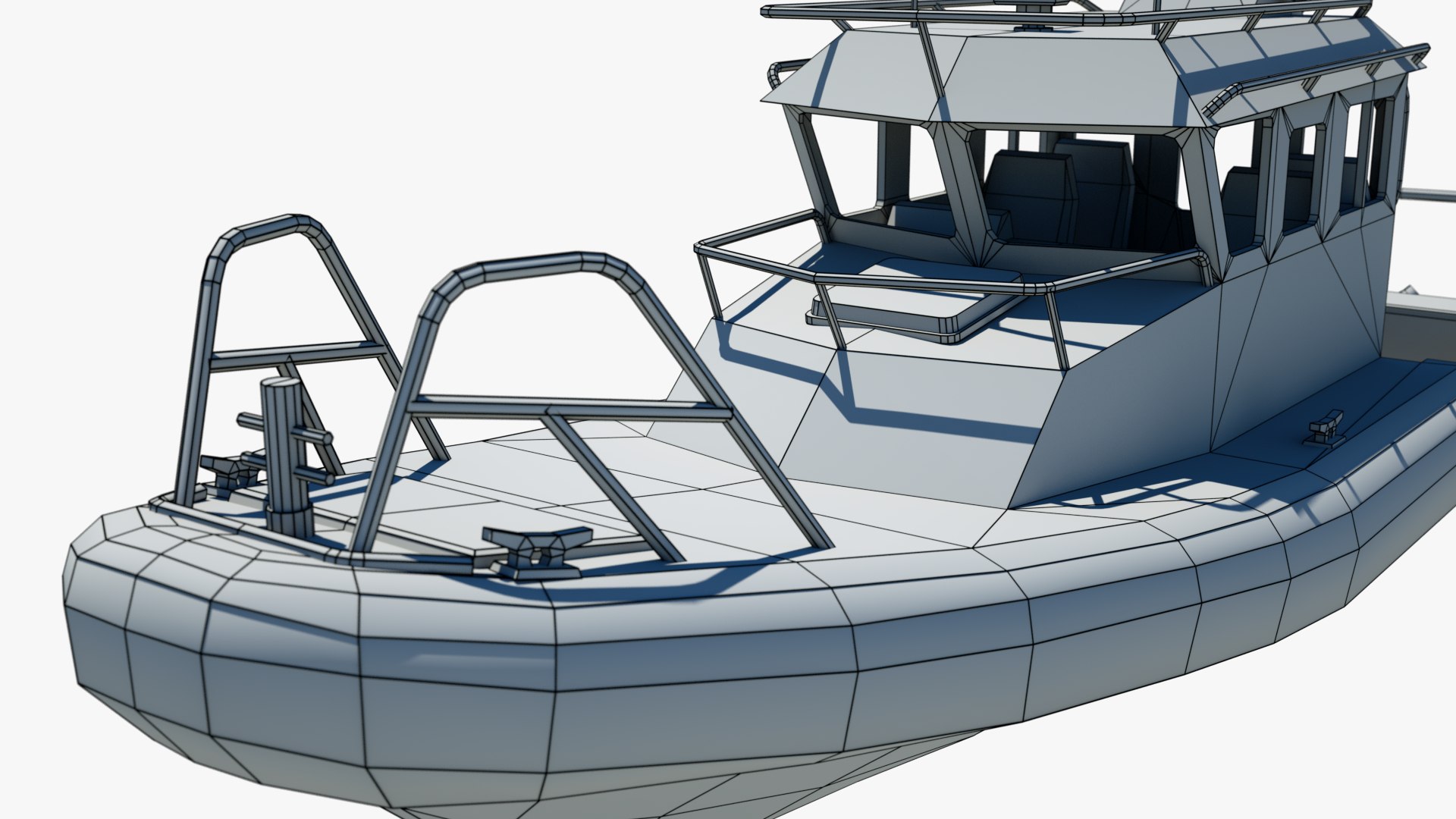 3d patrol police boat new york model