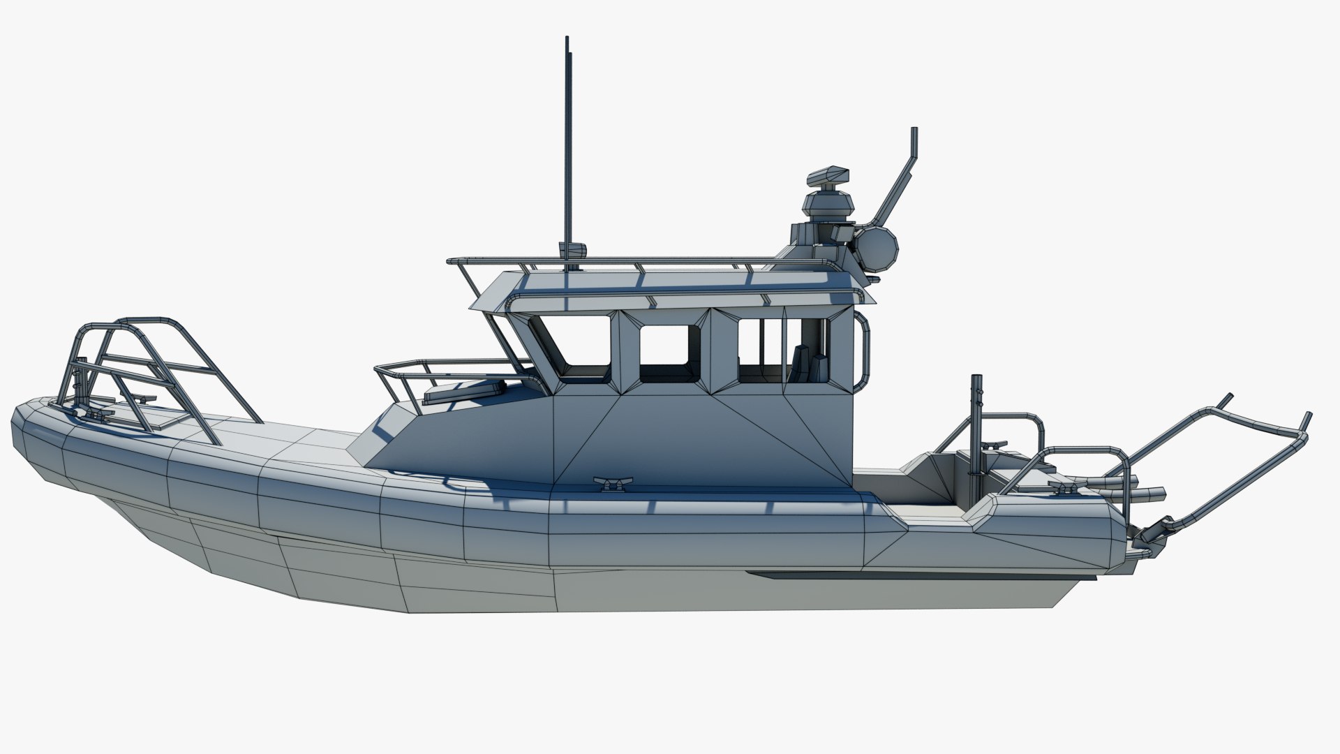 3d Patrol Police Boat New York Model