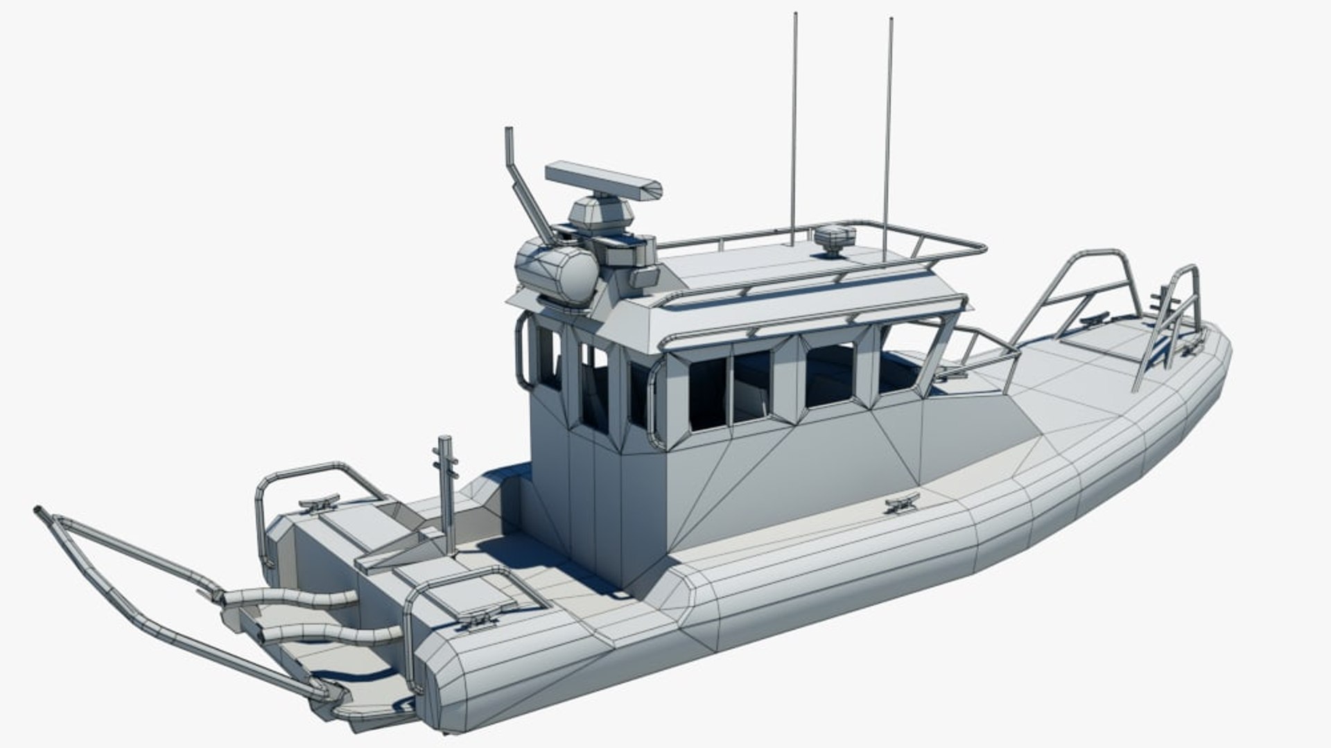 3d Patrol Police Boat New York Model